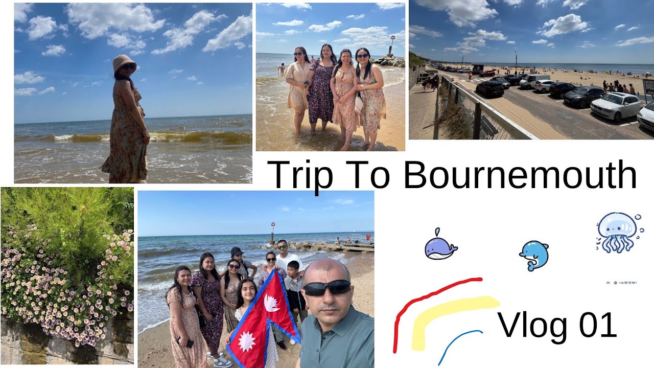 Day trip to Bournemouth Beach 🏝️🇬🇧 [first vlog] - YouTube