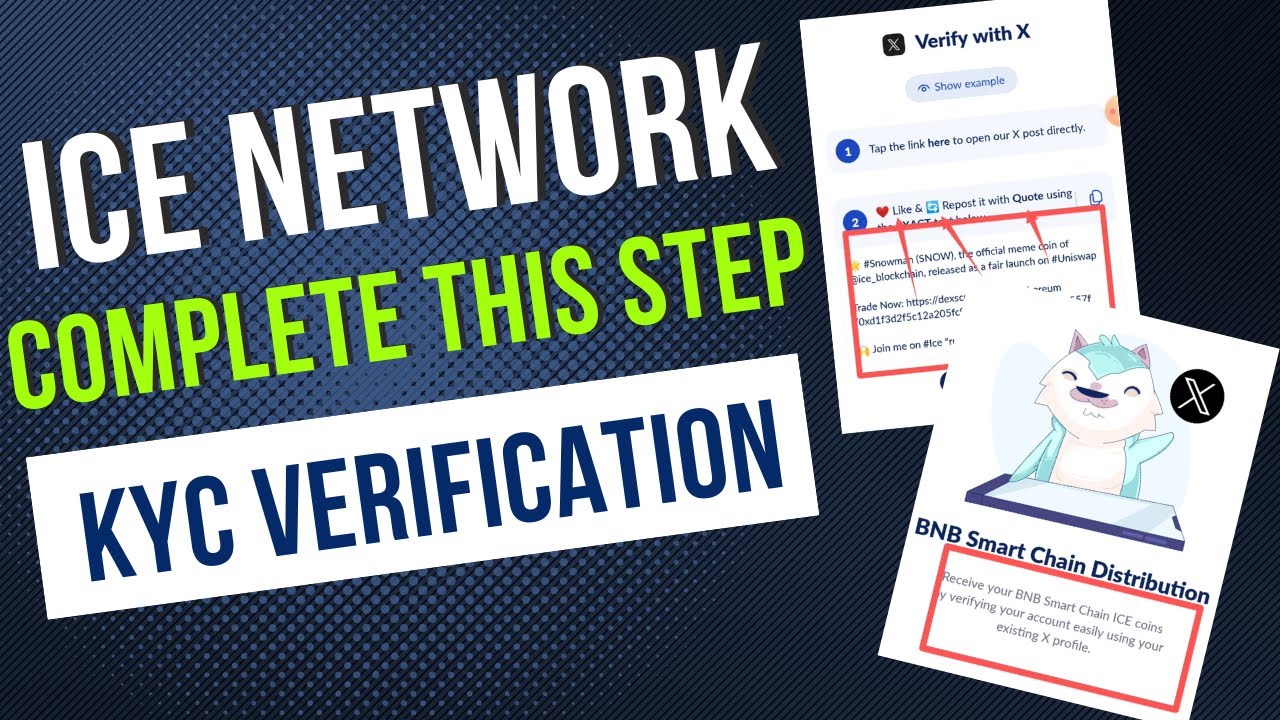 Ice Network KYC Verification || BnB smart chain Distribution|| Verify ...
