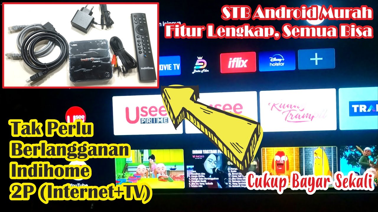 STB Android Indihome Bisa Nonton TV Movie Spuasnya - YouTube