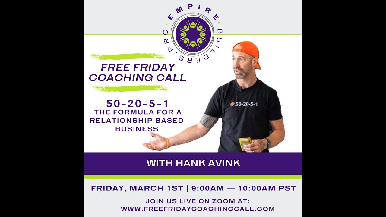 50-20-5-1 The Formula for a Realtionship-Based Business - Hank Avink ...