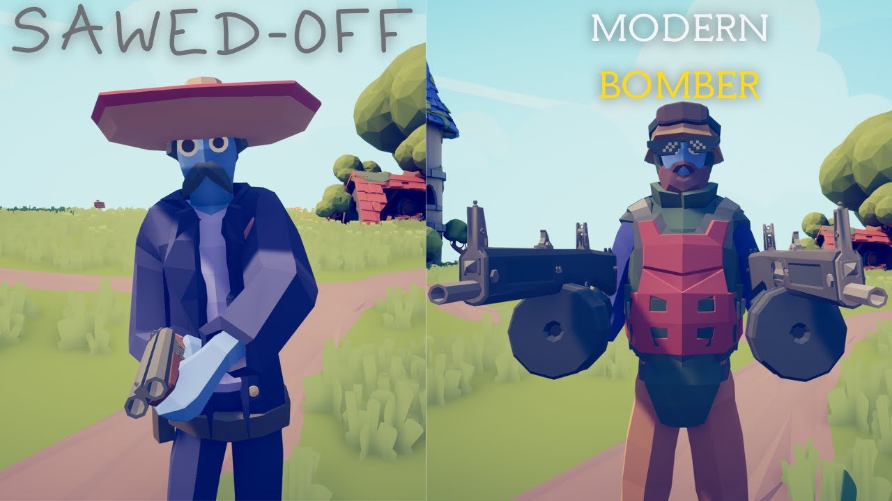 TABS | Making SAWED-OFF & MODERN BOMBER in Unit Creator - YouTube