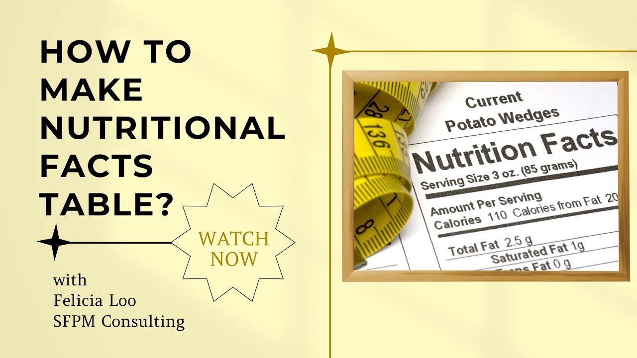How to Make Nutritional Facts Table - YouTube