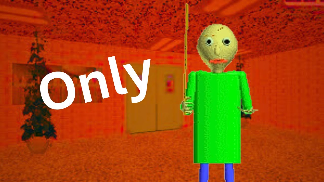 Baldi's Basics, but I removed every frame without Baldi - YouTube