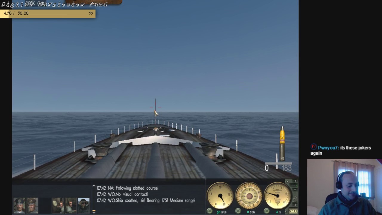 Streaming Silent Hunter 3: Warship Mod - KM Deutschland - Part 4 - YouTube