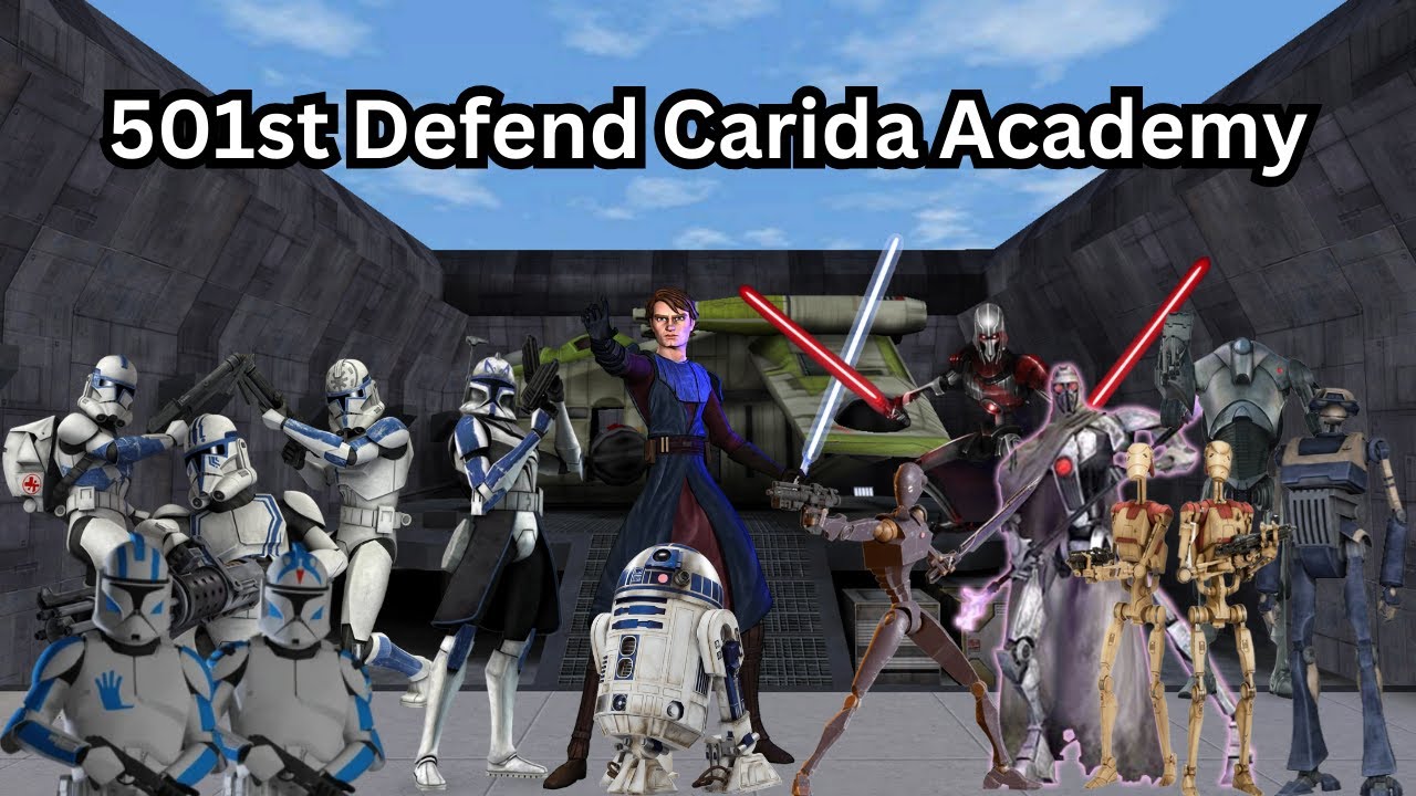 Star Wars Galactic Legacy- Anakin & the 501st Defend Carida Academy ...