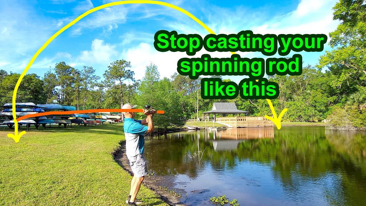 Cast straight for longer spinning rod casts - YouTube