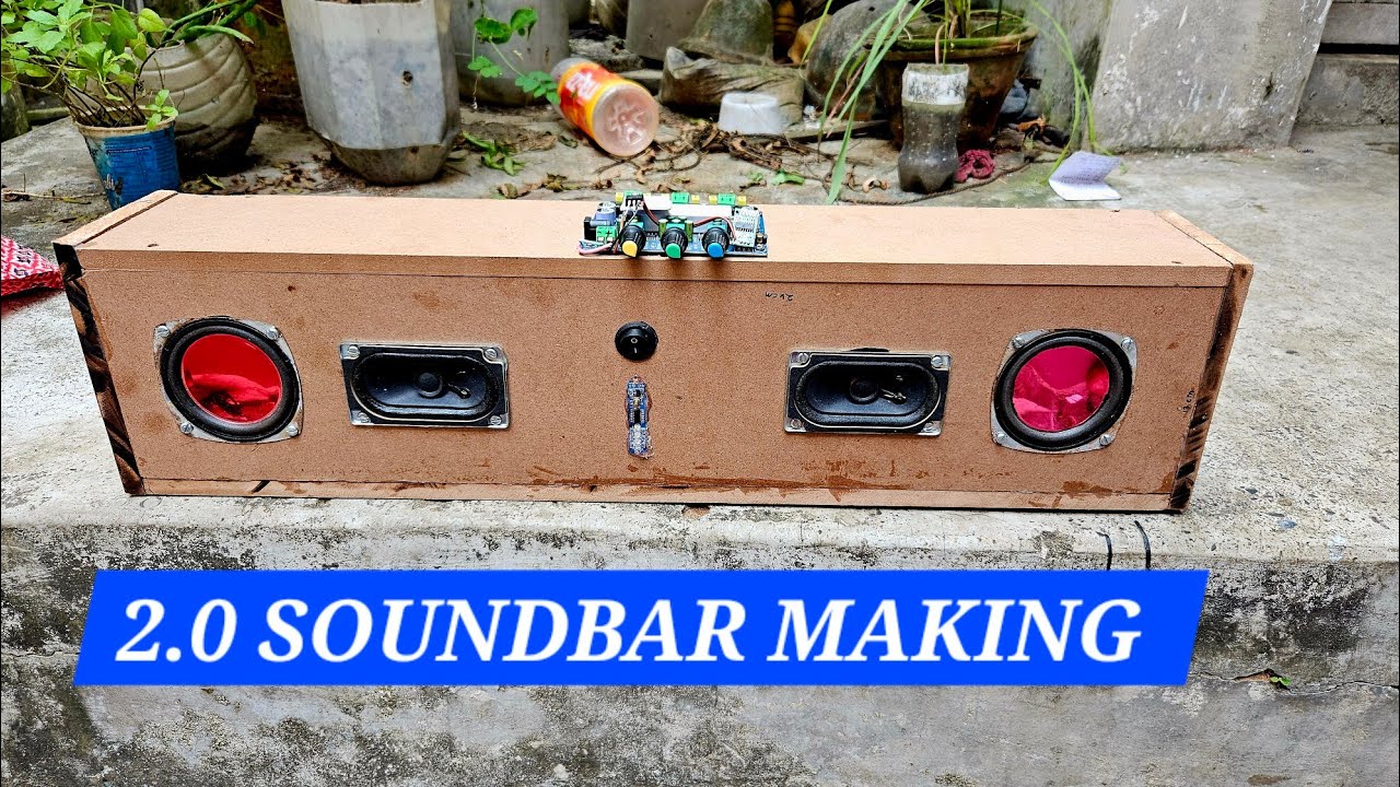 HOMEMADE 2.0 SOUNDBAR MAKING | HOW TO MAKE SOUNDBAR AT HOME - YouTube