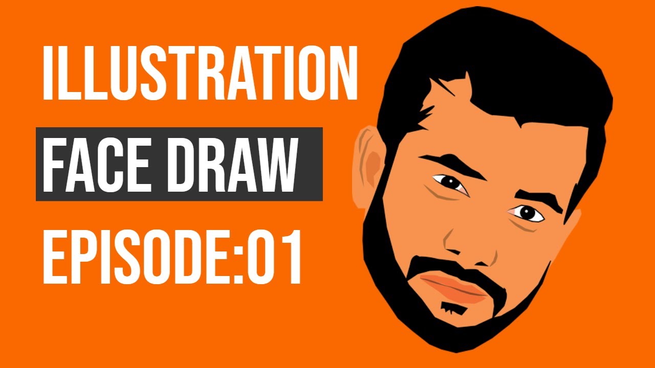 How To Draw Faces With Adobe Illustrator Cc Faceillustration Portrait Youtube