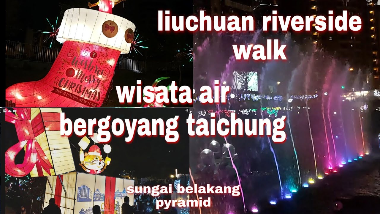 liuchuan riverside walk(taman sungai belakang piramid Taichung) - YouTube