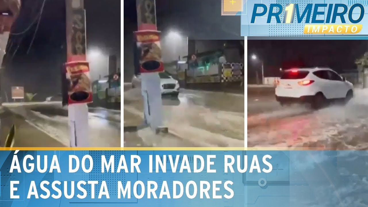 Ressaca do mar alaga ruas no Rio de Janeiro | Primeiro Impacto (17/05 ...