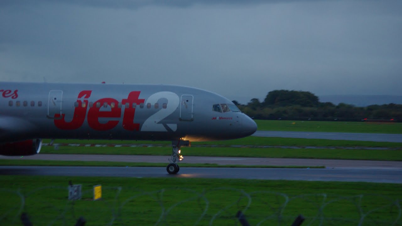 Jet 2 taxing and emirates a380 takeoff - YouTube