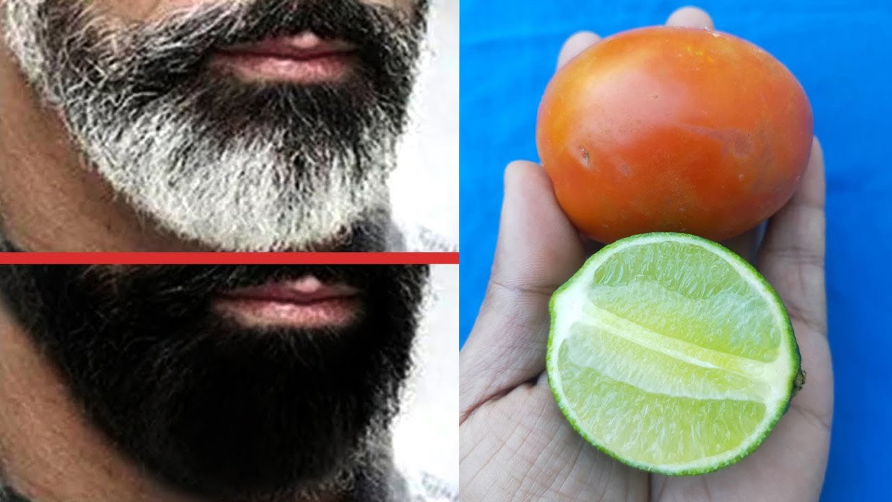 white beard to black permanently with tomato & lemon in just 5 days ...