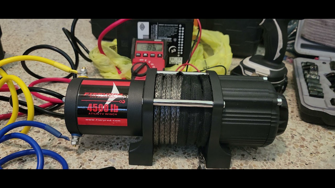 FIERYRED 4500 with Synthetic Rope Winch - YouTube
