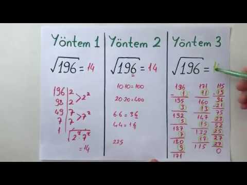 Kökten çıkar! (Farklı bir yöntem)