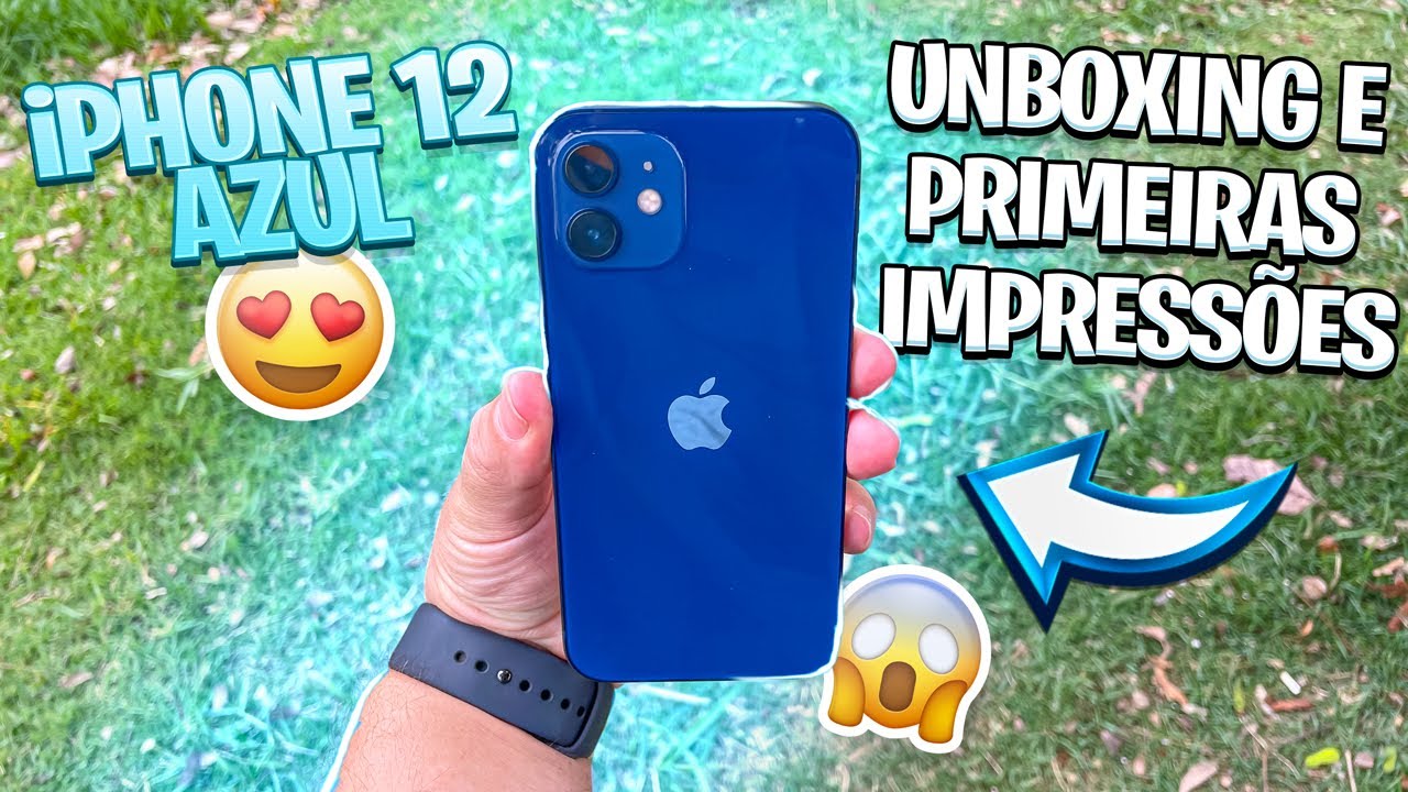 Comprei o iPhone 12 azul no Paraguai! Valeu a pena? Unboxing e ...