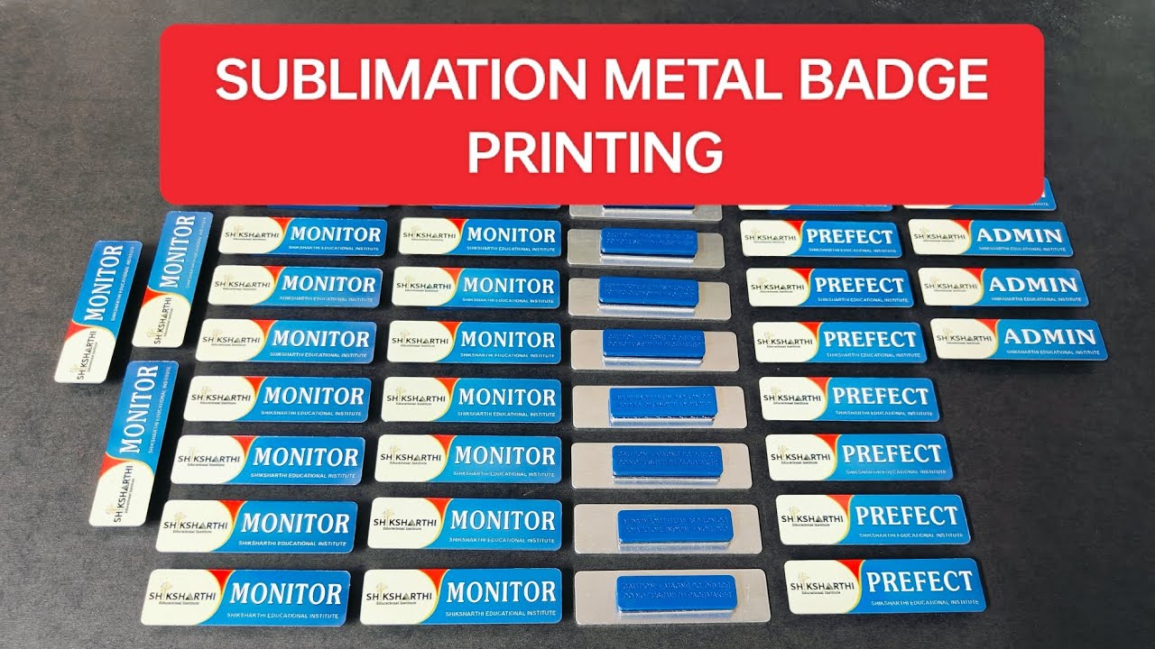 SUBLIMATION METAL BADGE PRINTING - YouTube