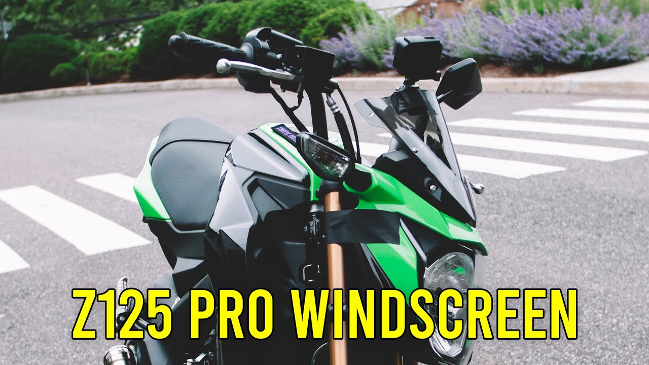 Smoked Windscreen Install | Z125 Pro - YouTube