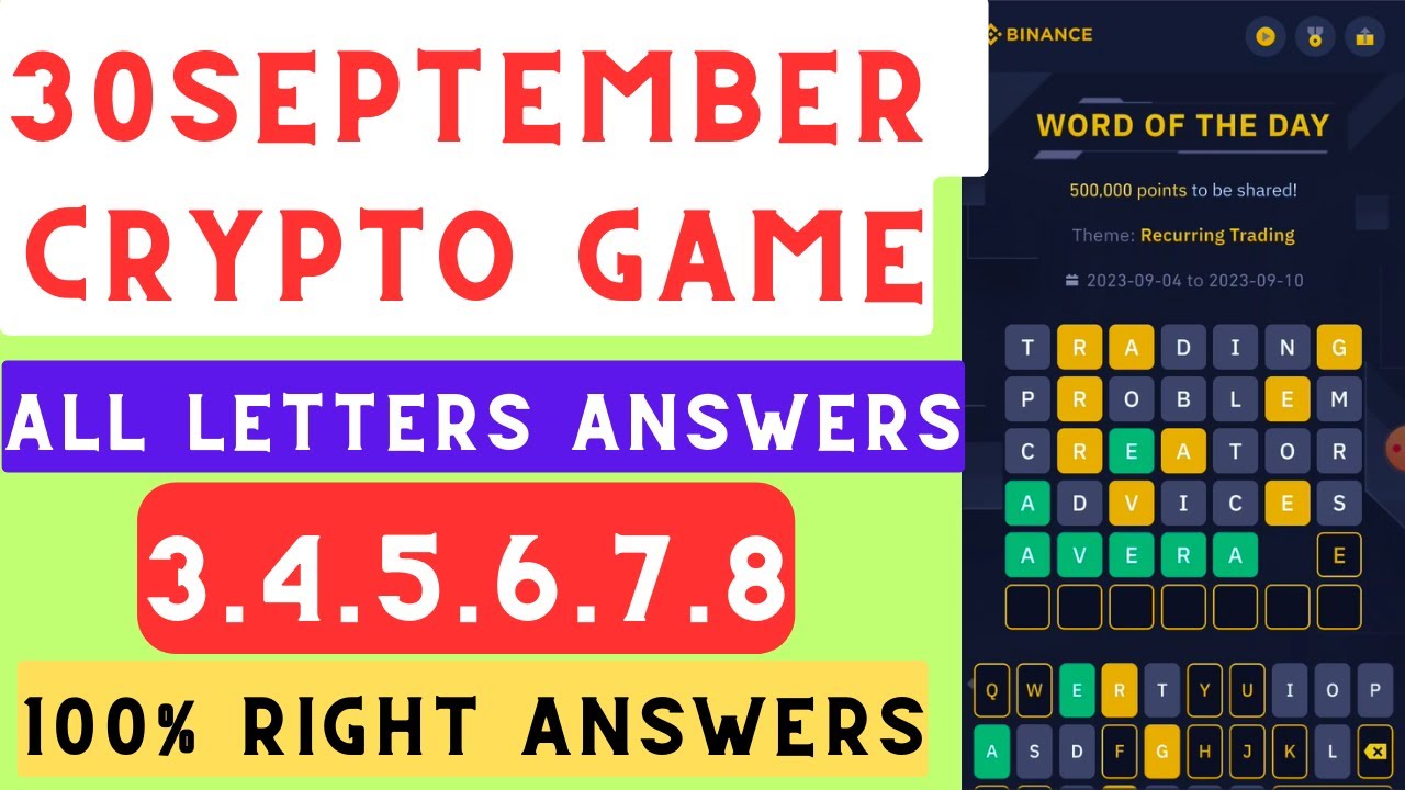 binance word of the day 7 letter | wodl binance today | Binance word of ...