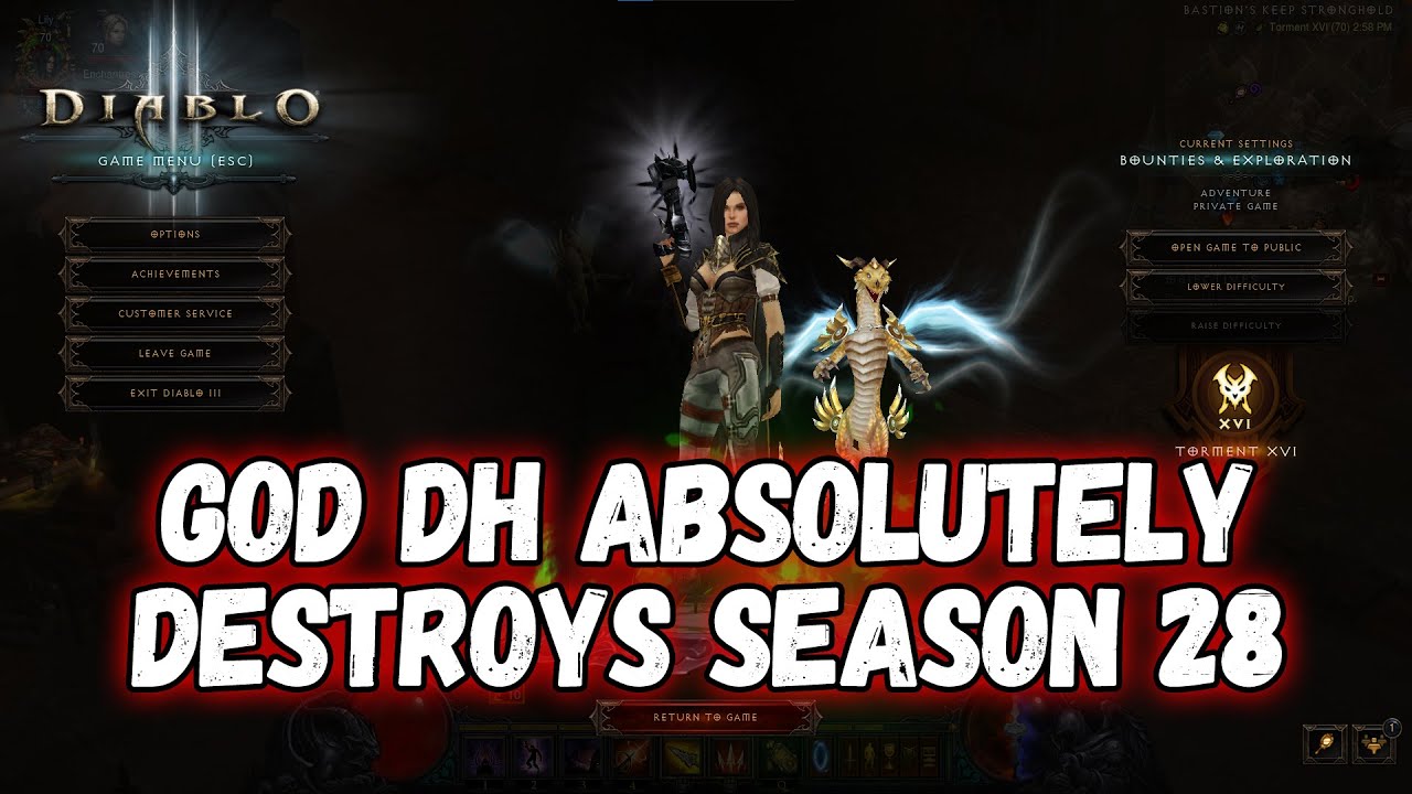 GoD Demon Hunter Blasts Everything - Diablo 3 Season 28 - YouTube