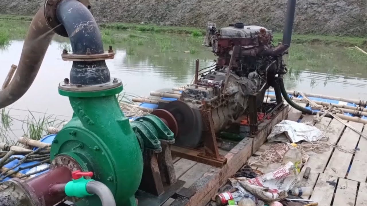 ৬ ইঞ্চি নতুন ড্রেজার মেশিন Hino K13C 320 HP Diesel Engine - YouTube