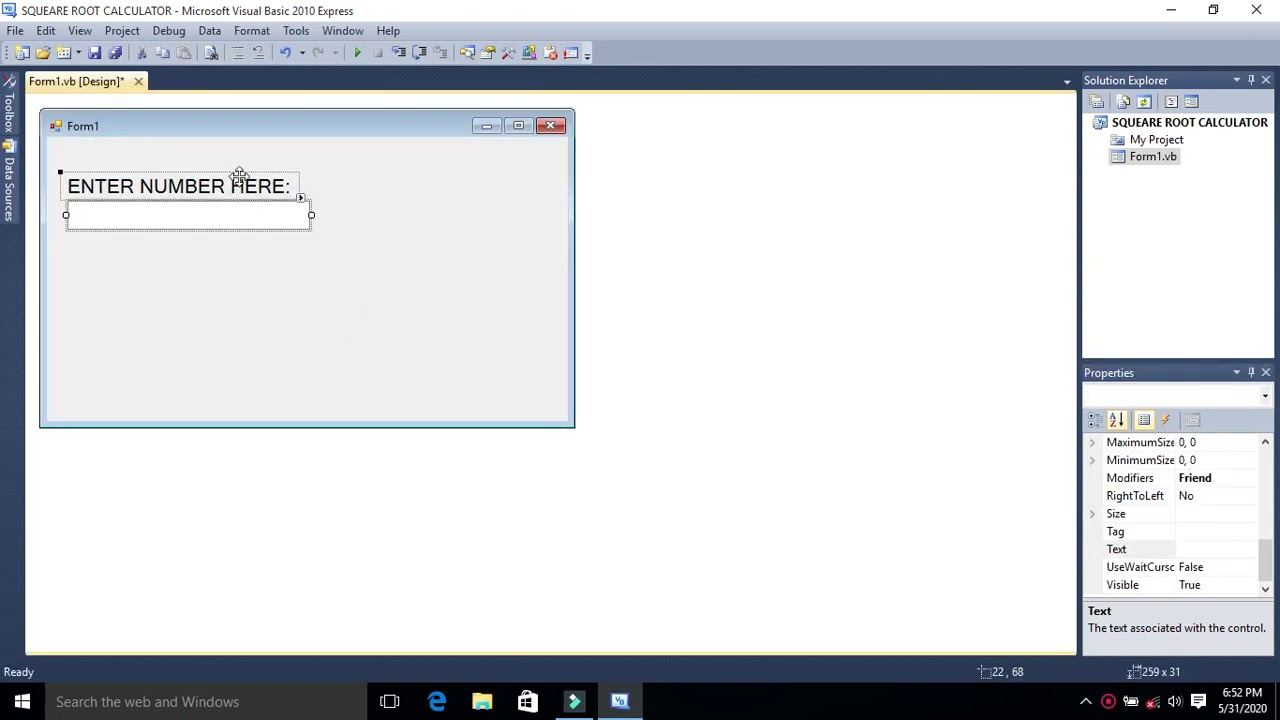 How To Calculate Square Root Of A Number In Visual Basic YouTube how-to-calculate-square-root-of-a-number-in-visual-basic-youtube