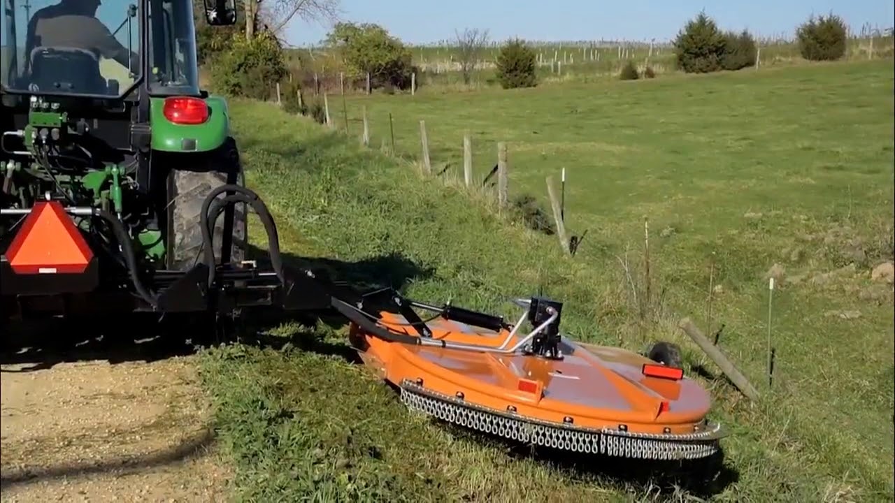 Woods Equipment Hydraulic Ditchbank Rotary Cutter - YouTube