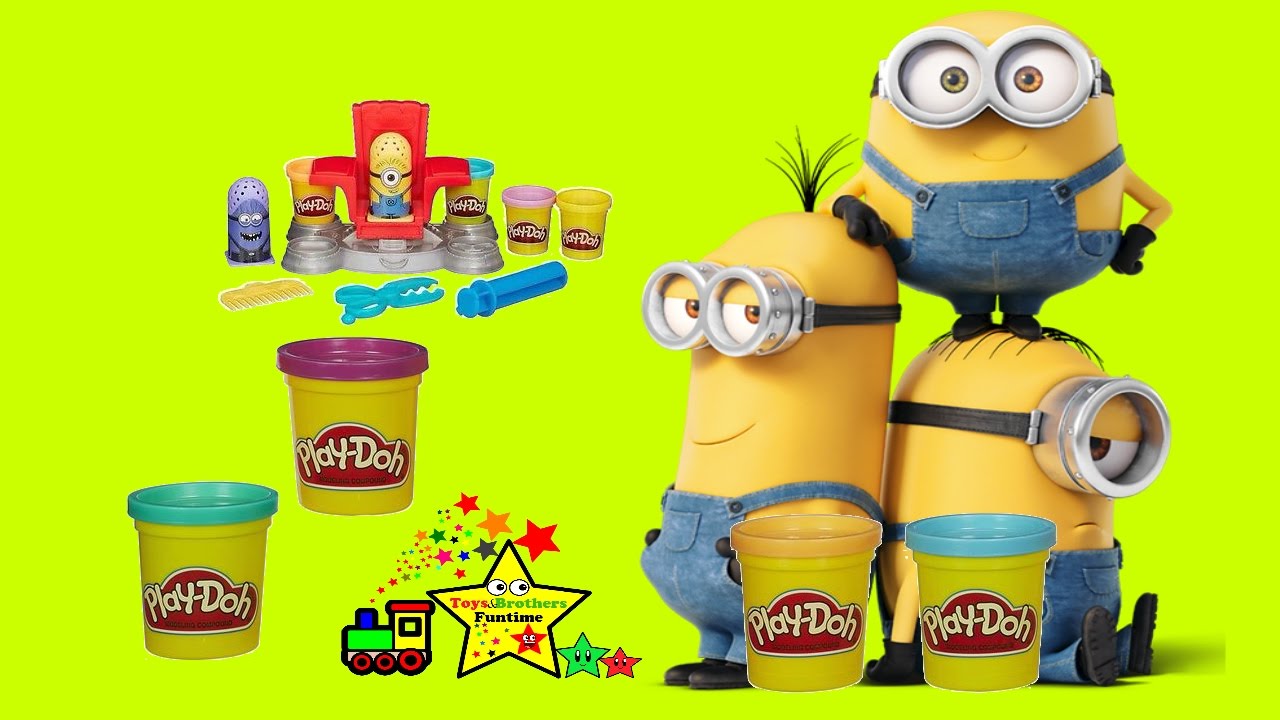 Playdoh Playdough minions hair salon español - el salón de los minions ...