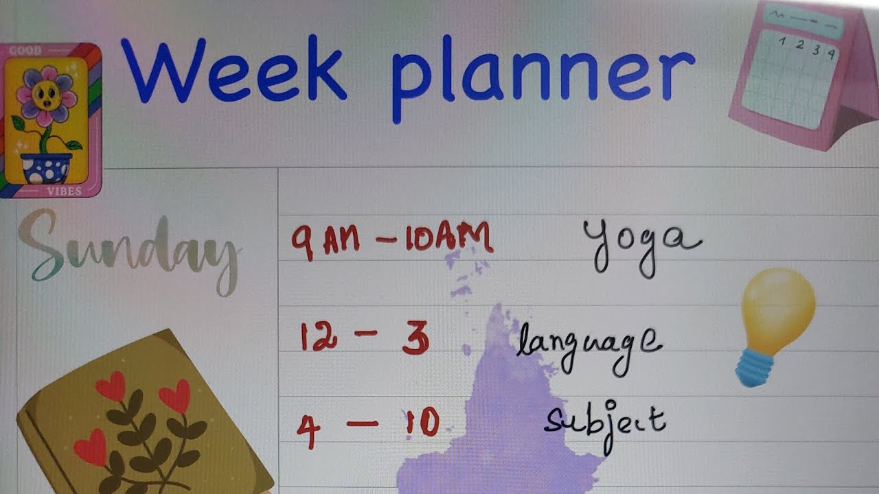 weekly planner on ipad with a free app. - YouTube
