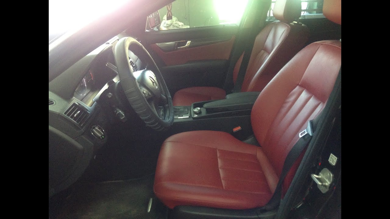 Mercedes C220 W204 RED Interior - YouTube