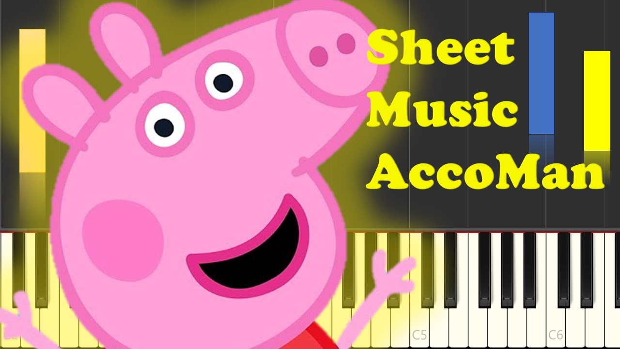 How To Play Peppa Pig Rainbow Rainbow Piano Sheet Music - YouTube