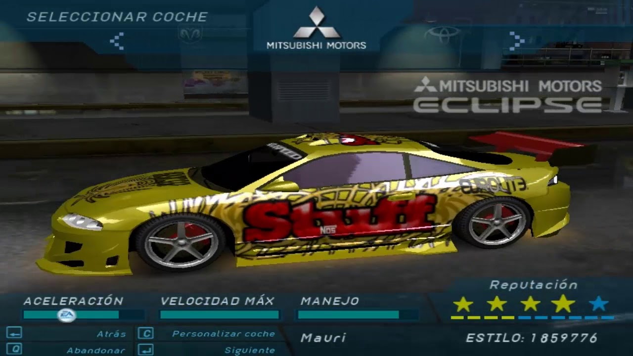 NFSU Mis Coches y Carrera Con Mi Eclipse - YouTube