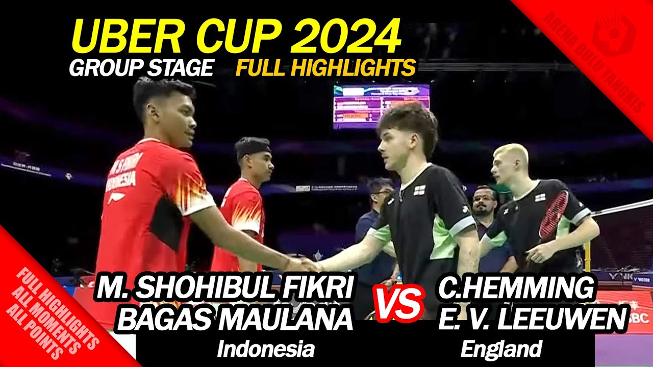 Thomas Cup 2024 - M. Shohibul Fikri/ Bagas Maulana vs C. Hemming/ E. V. Leeuwen - Full ...