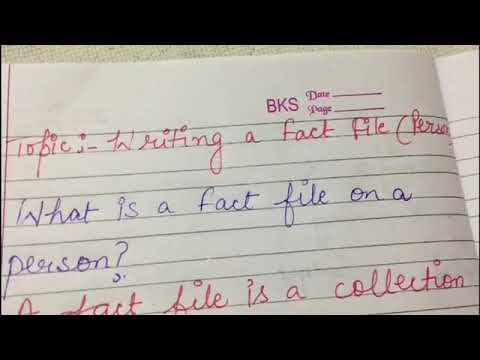 Topic : Writing a Fact File ( Person) - YouTube