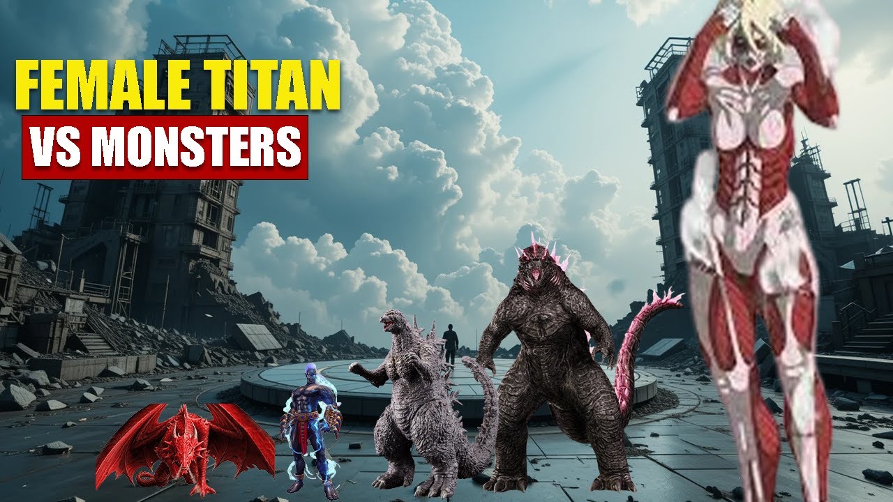 Female Titan vs Giant Monsters | 3D Monsters Size Comparison 2025 - YouTube
