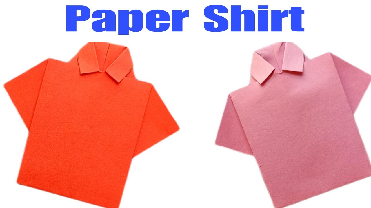 How to Make Paper Shirt I Paper Shirt Making I Origami Shirt - YouTube