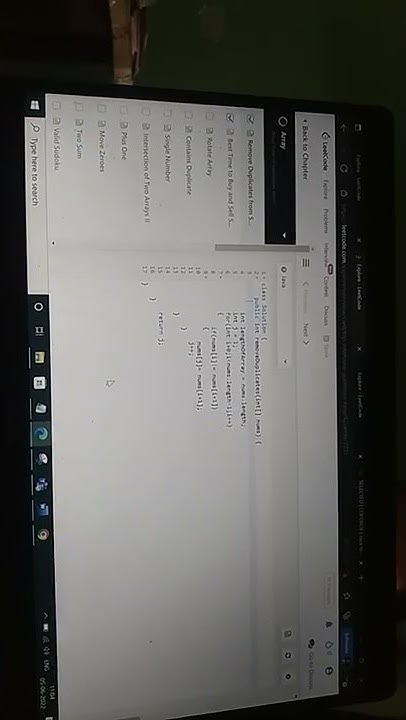 Leetcode Removing Duplicate Elements From Sorted Array Youtube