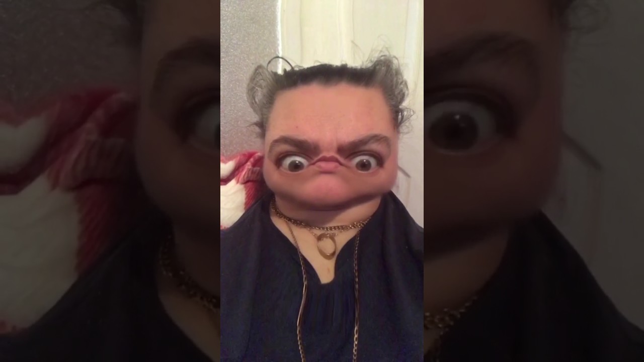 Snapchat No nose filter fun lost or stolen nose eyes are huge - YouTube