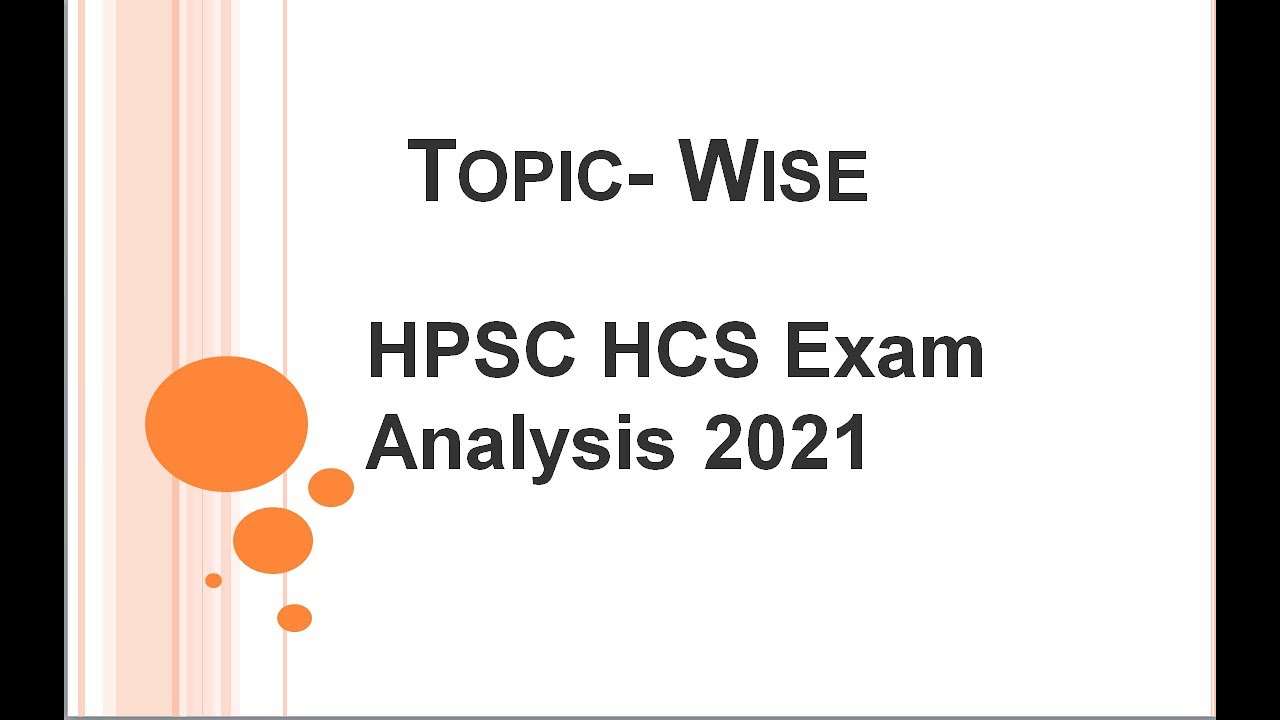 Hcs analysis | Previous year paper Analysis | #hcs #pyq - YouTube