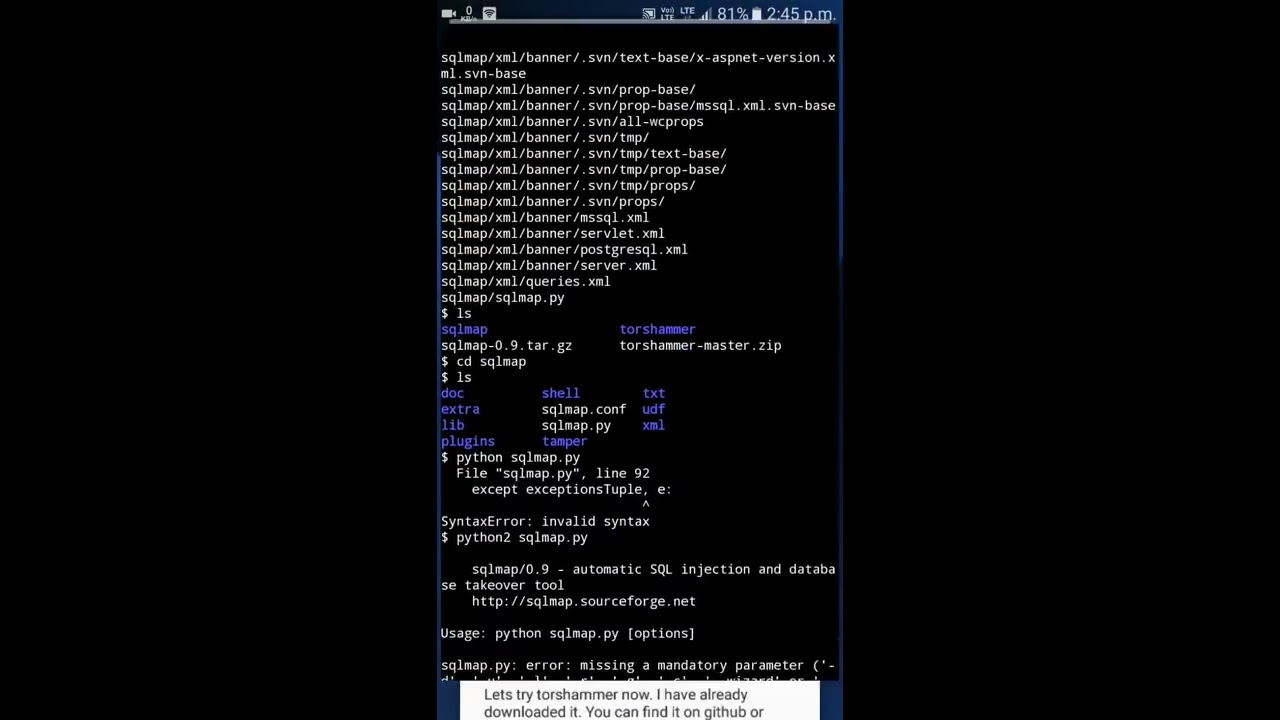 Setting Up Termux Storage Running Scripts Sqlmap Torshammer Etc 8238