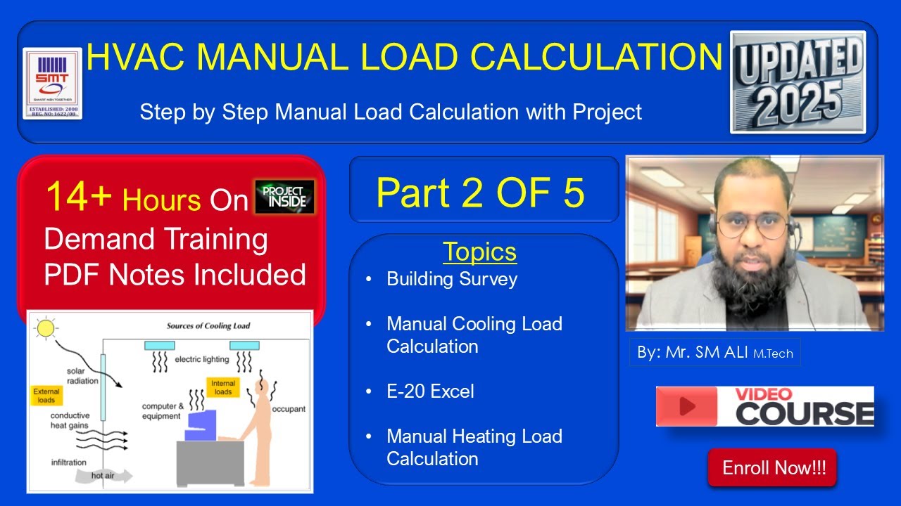 🔥 Master HVAC Manual Load Calculation (Carrier & ASHRAE Standards ...