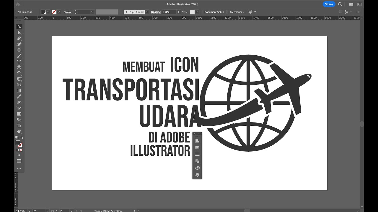 Cara Membuat Icon Transportasi Udara - YouTube