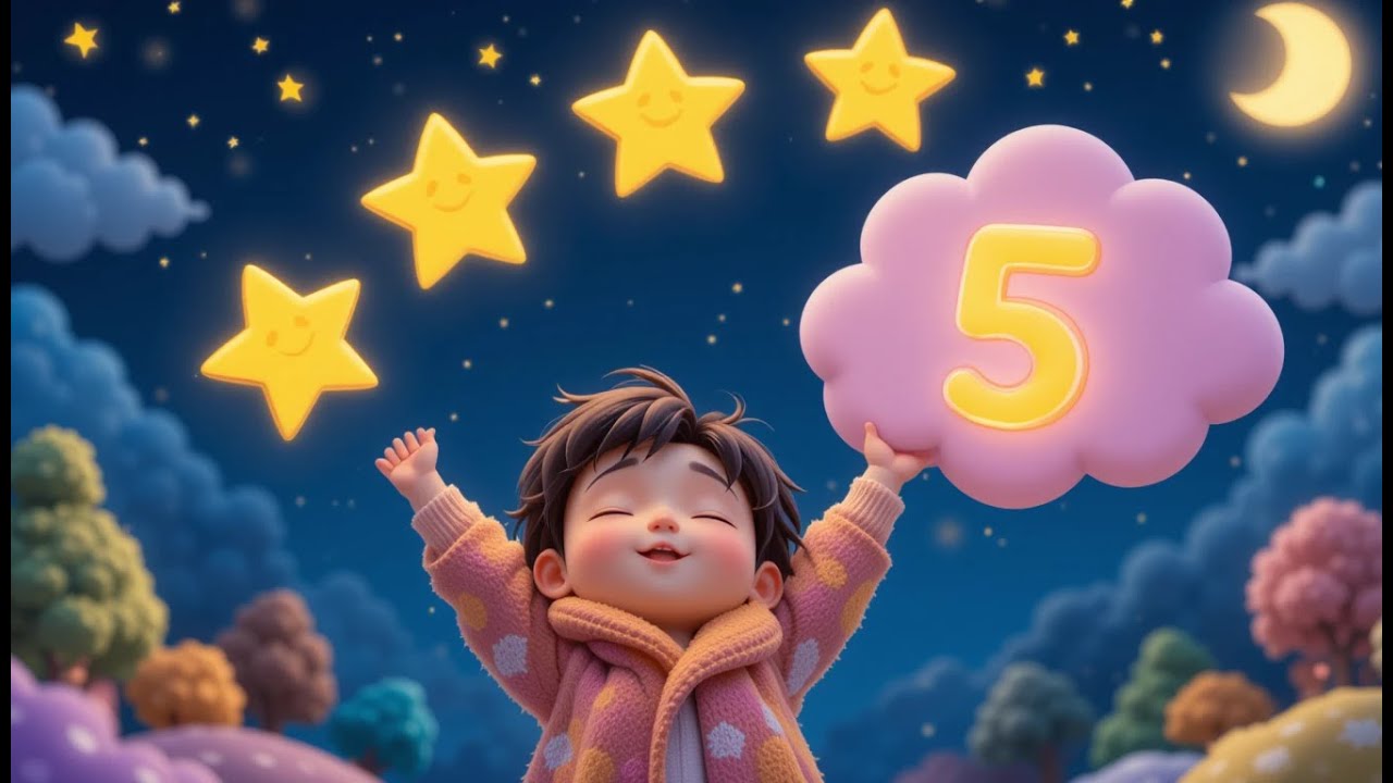 Five Little Twinkling Stars – Nursery Rhyme & Counting Song for Kids ...