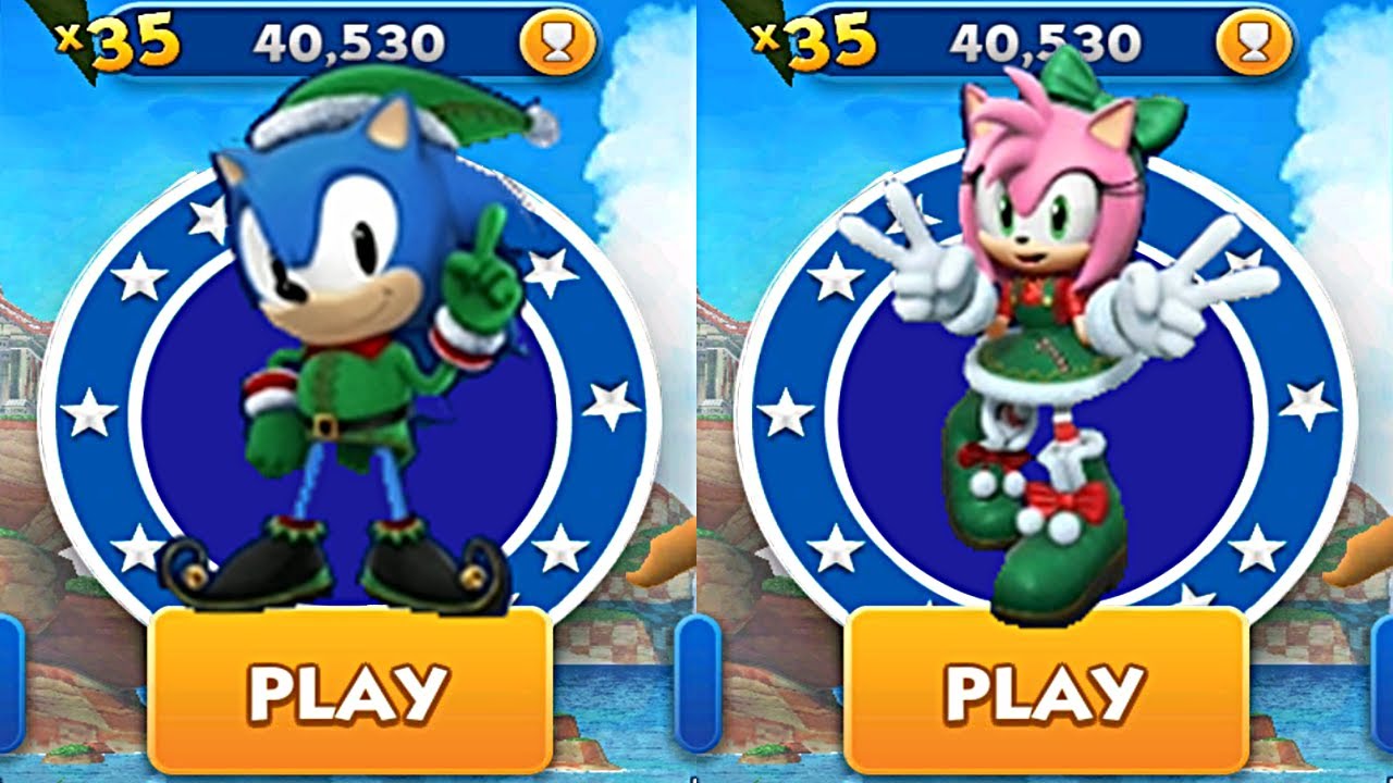 Elf Sonic vs Jingle Bell Amy - Santa's helpers - All characters in ...