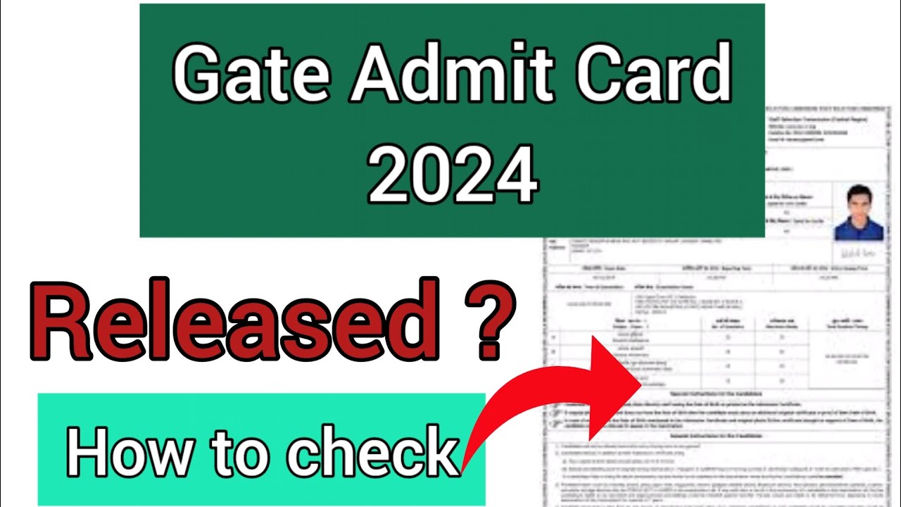 GATE ADMIT CARD 2024 | How To Check GATE ADMIT CARD 2024 - YouTube