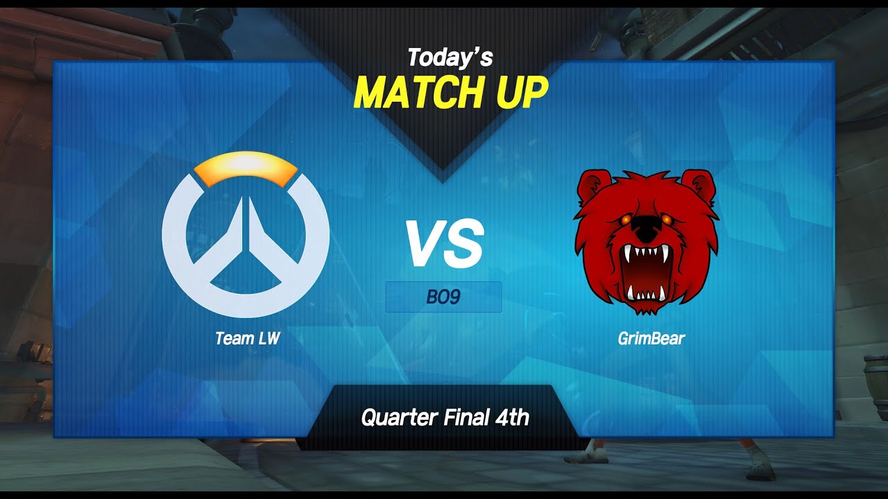 【OverWatch】 헝그리앱배 오버워치 핫시즌 리그 - 8강전 (#2) [팀LW vs GrimBear] - YouTube