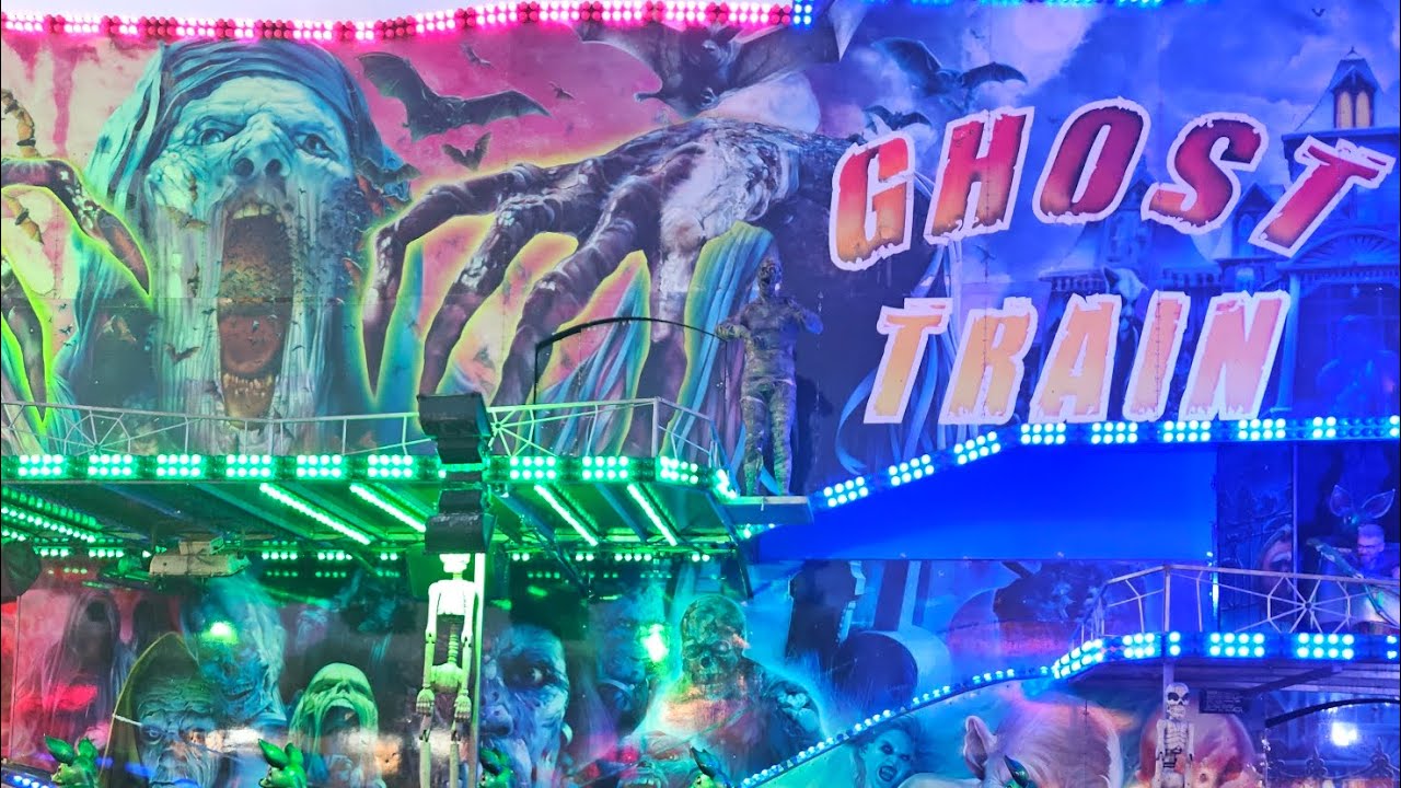 Gareth Smith's ghost train at Donnington Bonfire (2025) POV - YouTube