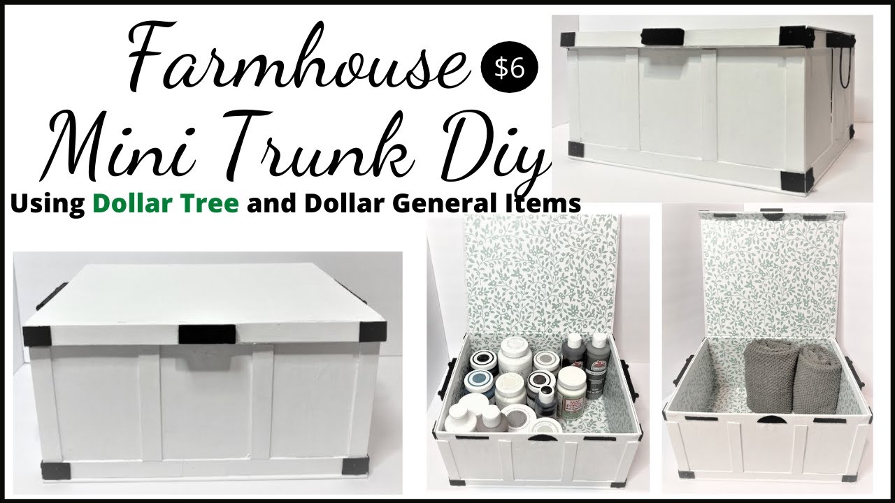 Farmhouse Storage Diy/Mini Trunk/Easy to Make - YouTube