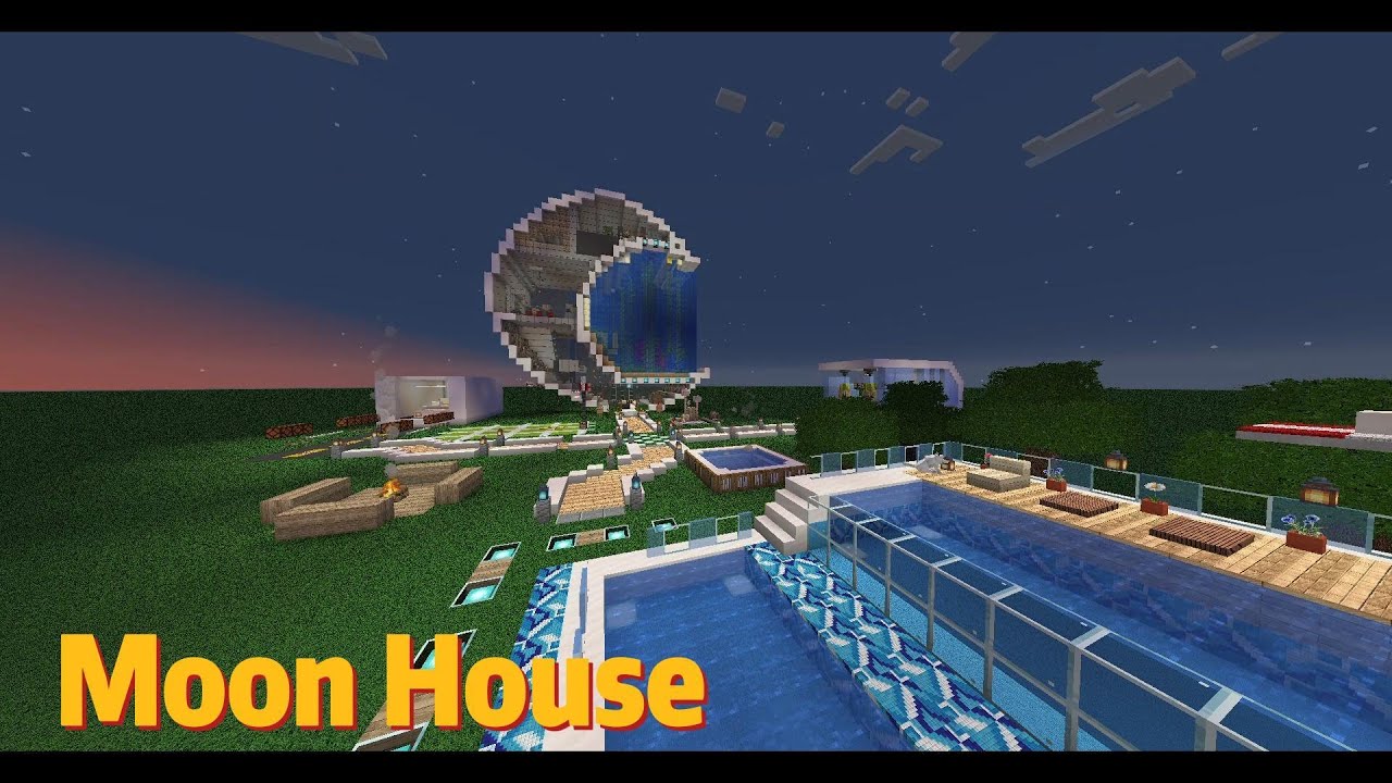 Minecraft 建築室內設計, Moon house Design by Jim - YouTube