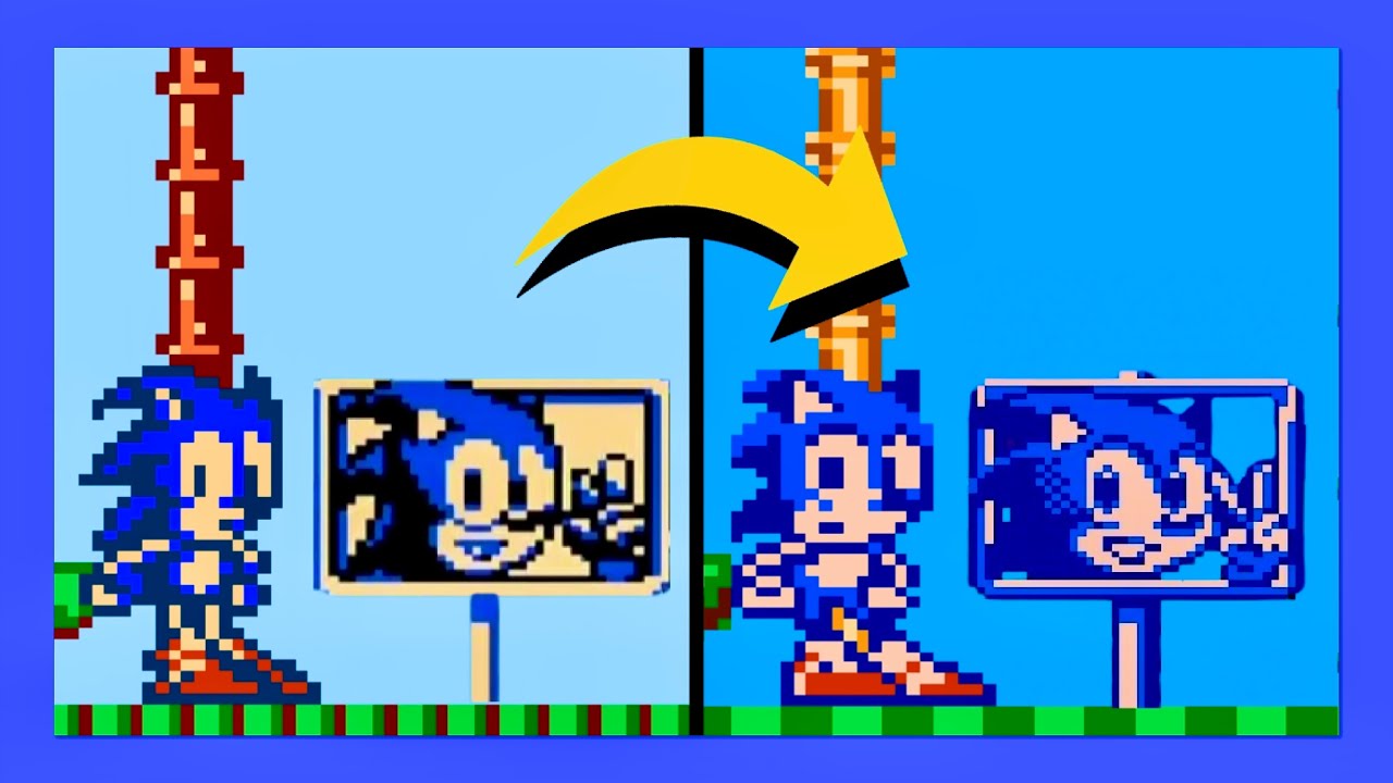 Sonic The Hedgehog NES Bootleg Vs. Improvement - Side by Side ...