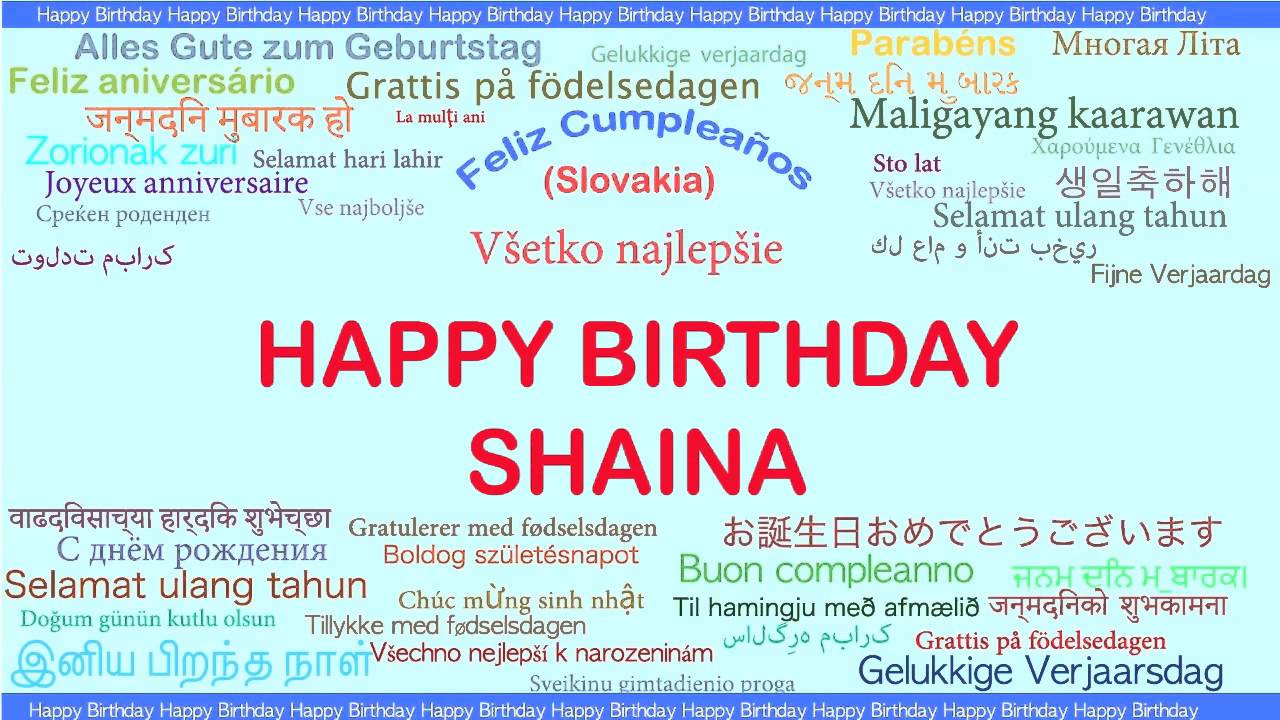 Shaina Languages Idiomas - Happy Birthday - YouTube